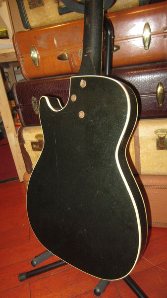 ~1964 Silvertone Model 1423 Jupiter Stratotone Faux Black Sparkle ...