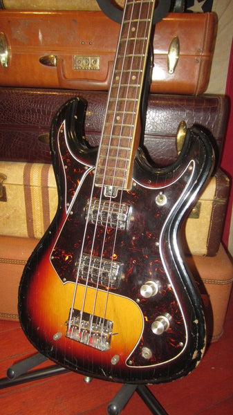 ~1965 National Electric Solidbody Bass Sunburst – Rivington Guitars